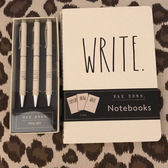 Rae Dunn | Office | Nwt Rae Dunn Set Notebooks And Pen Set | Poshmark